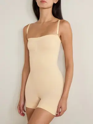 SKIMS Seamless Sculpt Strapless Shortie Bodysuit - Neutrals