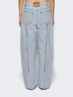 Alexander Wang Zipped Back Slit Wide-leg Jeans