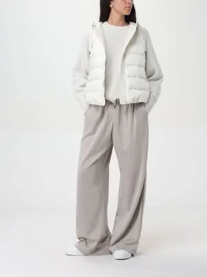 Brunello Cucinelli Sequined Ribbed Knit Pullover - White