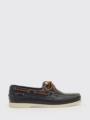 SEBAGO Sebago Portland Hammered Leather Boat Loafers Navy
