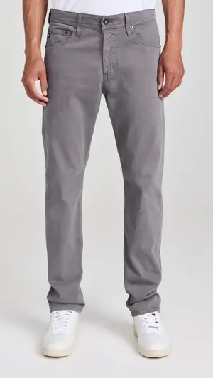Ag Graduate Tailored Twill Straight Leg Jeans - Folkestone Grey