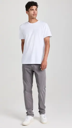 Ag Graduate Tailored Twill Straight Leg Jeans - Folkestone Grey