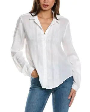 Bella Dahl Bella Dahl Classic Linen-Blend Shirt - White