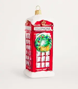 Harrods Telephone Booth Tree Decoration - Red