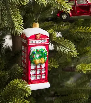 Harrods Telephone Booth Tree Decoration - Red