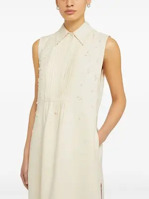 JIL SANDER Pearl-embroidered Shirt Dress