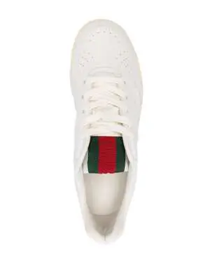 Gucci Re-web Leather Sneakers - White