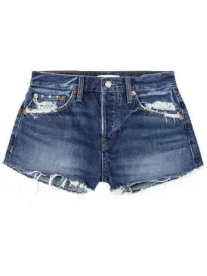 RE/DONE Mid-rise Denim Shorts - Blue