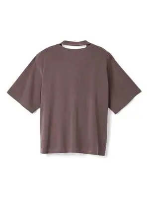 Camper Logo-embroidered T-shirt - Brown