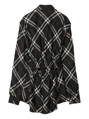 Burberry Check-patterned Belted Shirt