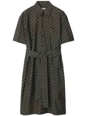 Burberry Check-pattern Shirt Dress - Green
