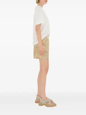 Burberry Botanical-print Silk Shorts