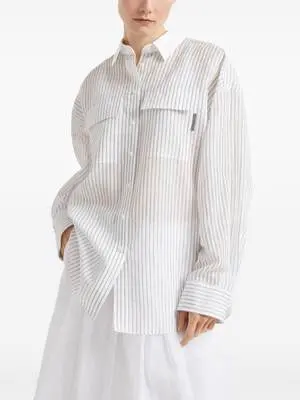 Brunello Cucinelli Striped Cotton-blend Shirt