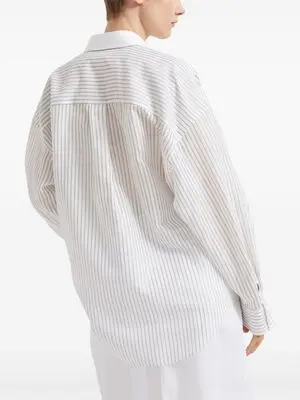 Brunello Cucinelli Striped Cotton-blend Shirt