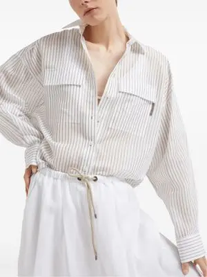 Brunello Cucinelli Striped Cotton-blend Shirt