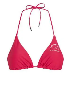 Karl Lagerfeld Rue St-guillaume Triangle Bikini Top - Pink