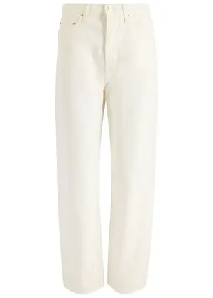 TOTEME Twisted Seam Straight-leg Jeans - Off White