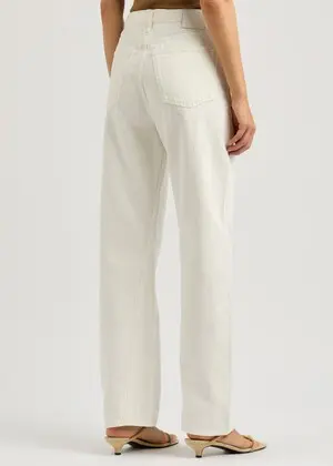 TOTEME Twisted Seam Straight-leg Jeans - Off White
