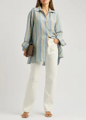 TOTEME Twisted Seam Straight-leg Jeans - Off White