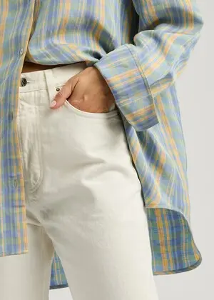 TOTEME Twisted Seam Straight-leg Jeans - Off White
