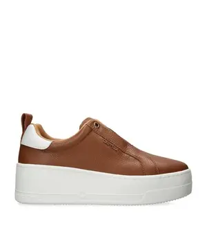 Carvela Leather Connected Slip-on Sneakers