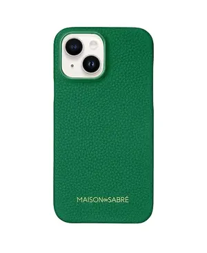 MAISON DE SABRE Leather Phone Case - Emerald Green
