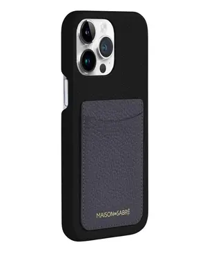 MAISON DE SABRE Card Phone Case - Graphite Caviar