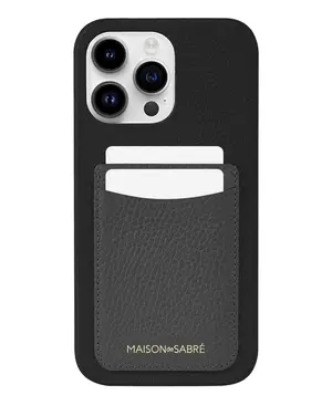 MAISON DE SABRE Card Phone Case - Graphite Caviar