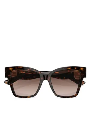 Dolce & Gabbana Square Sunglasses, 54mm - Havana/brown Gradient