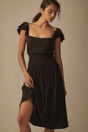 Nation Ltd Brittini Smocked-waist Midi Dress