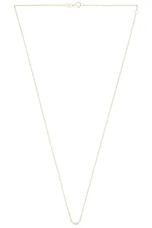 STONE AND STRAND Dainty Diamond Trio Necklace - 14k Yellow Gold & White Diamond
