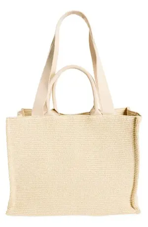 Marni Small Woven Tote Bag - White