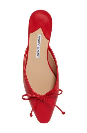 Manolo Blahnik Ballerimu Mule - Red