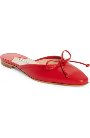 Manolo Blahnik Ballerimu Mule - Red