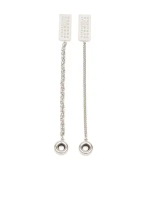 MAISON MARGIELA Numbers-motif Drop Earrings - Silver
