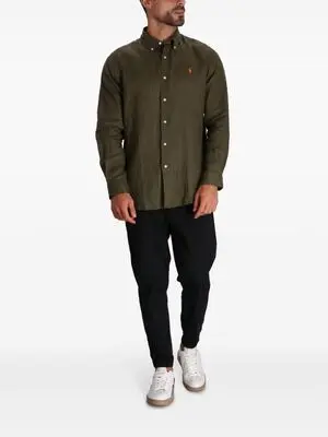 Polo Ralph Lauren Logo-embroidered Linen Shirt - Green