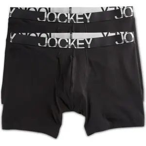 JOCKEY 2-pk Activestretch Boxer Briefs - Black