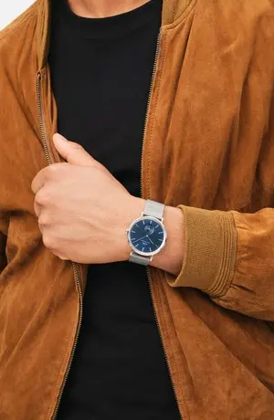 DANIEL WELLINGTON Classic Multi-eye Mesh Strap Watch - Silver