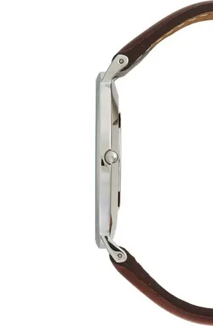 DANIEL WELLINGTON Classic St. Mawes Leather Strap Watch - Brown/silver