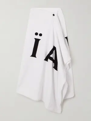 Alaïa Printed Cotton-terry Pareo