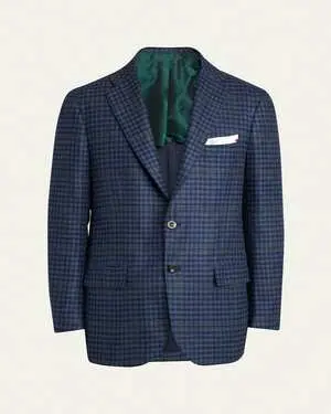 Kiton Cashmere-wool Check Sport Coat