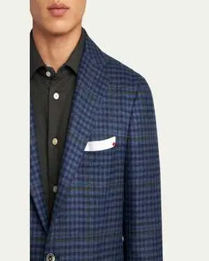 Kiton Cashmere-wool Check Sport Coat