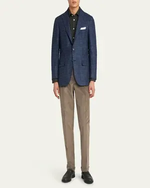 Kiton Cashmere-wool Check Sport Coat