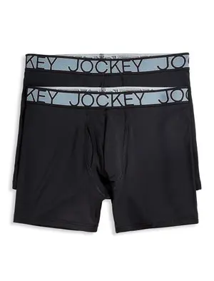 JOCKEY 2-pk Activemicro Boxer Briefs - Black