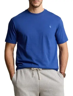 Polo Ralph Lauren Big & Tall Jersey Crewneck Tee Beach Royal