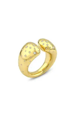 KLOTO Mia Diamond Bypass Ring - Gold