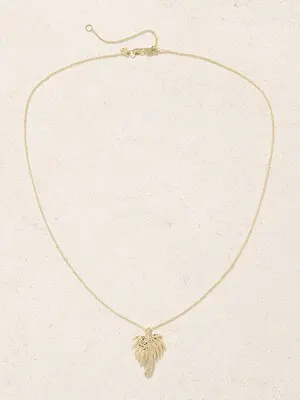 SYDNEY EVAN Palm Tree 14-karat Diamond Necklace