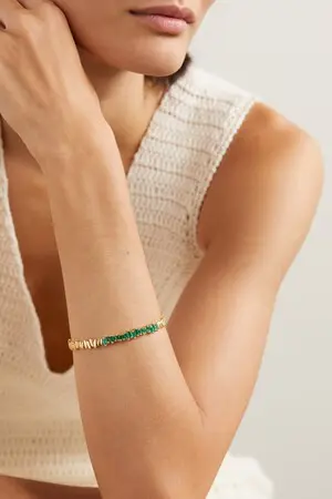 SUZANNE KALAN 18-karat Emerald Bracelet