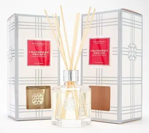 HomeWorx By Slatkin + Co. S/2 Cranberry Wreath Reed Diffusers