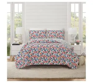 MODERN HEIRLOOM Blossom 3pc King Cotton Quilt S Et - One-color
